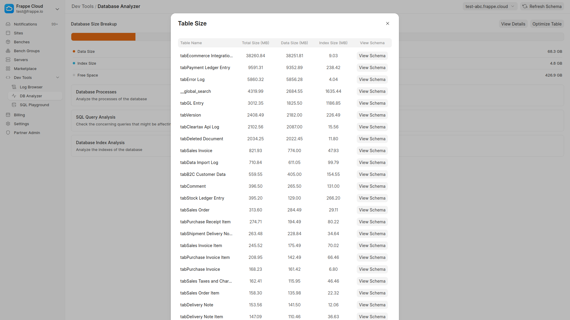 Database Analyzer 9742